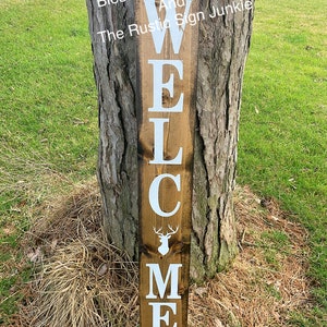 Welcome Porch Sign, Front Door Decor, Deer Hunting Decor, Deer Hunting ...