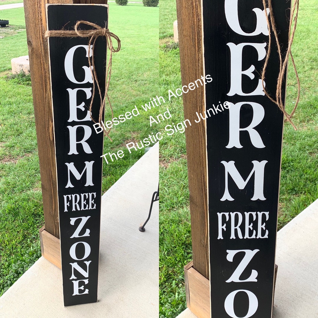 Large Welcome Porch Sign Jumbo Welcome Signs Germ Free Zone - Etsy