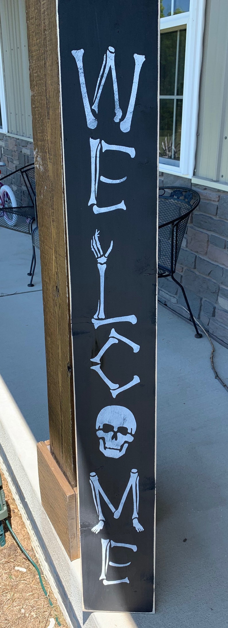 Large Welcome Signs Skeleton Decor Halloween Sign Halloween - Etsy