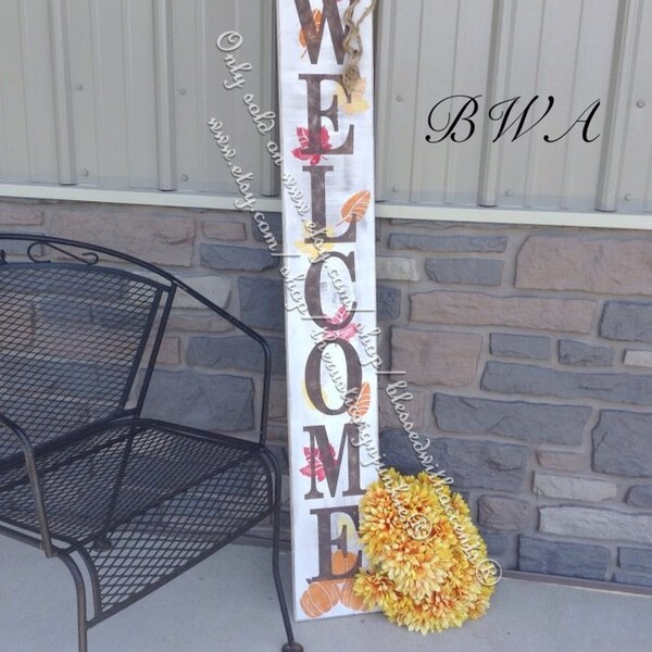 Fall Welcome Sign - Etsy