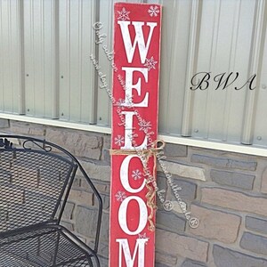 Rustic Christmas Decor, Christmas Welcome Sign, Christmas Signs ...