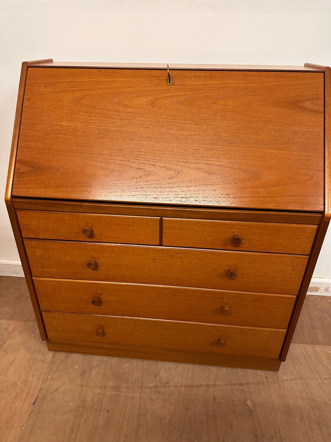 Mid Century Nathan Bureau 5 Drawer/ Desk /lap Top/ Drinks Cabinet ...