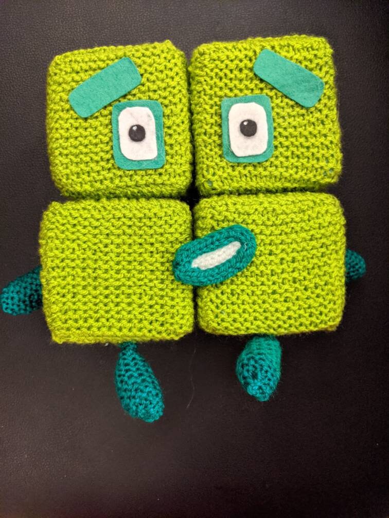Numberblocks 4 Inspired Green Toy Soft Cuddly Handmade - Etsy Canada