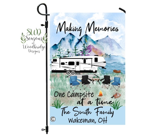 Camping Welcome Flag Custom Personalized Camper Signs Family - Etsy