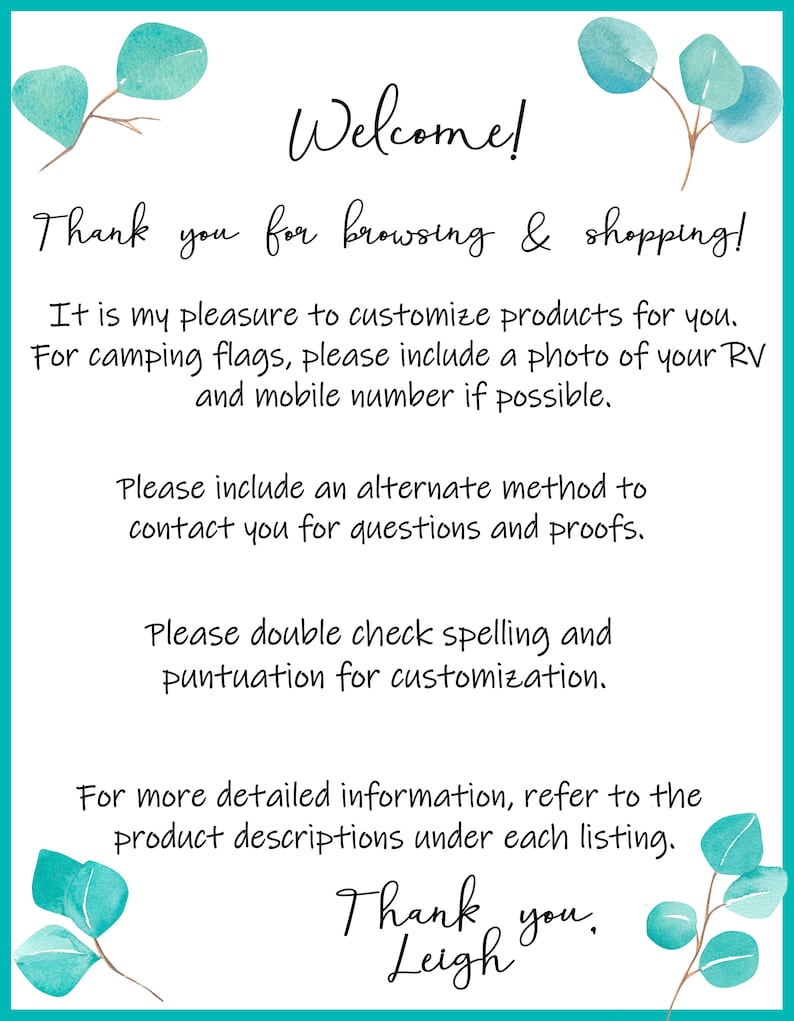 Camping Welcome Flag, Custom Personalized Camping Flags, RV Camper ...