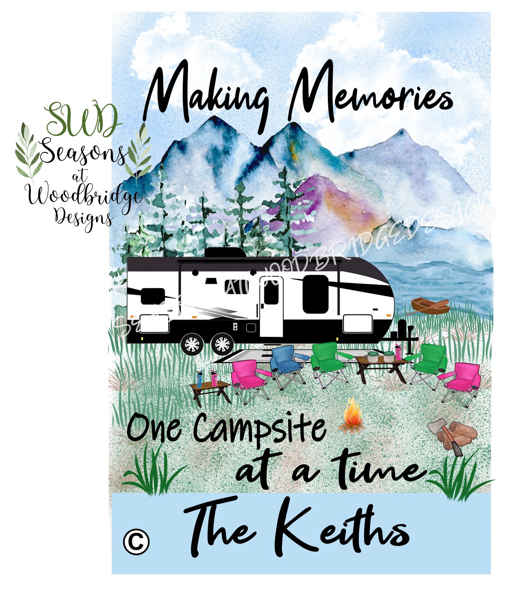 Camping Welcome Flag Custom Personalized Camper Signs - Etsy