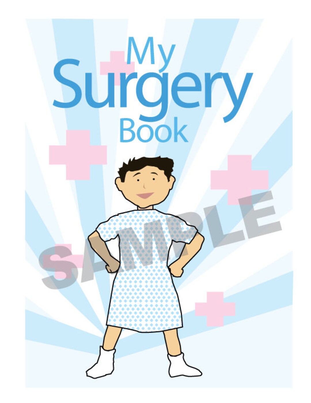 CUSTOMIZABLE Surgery Book for Children (boy Style D) - Incl Color Print ...
