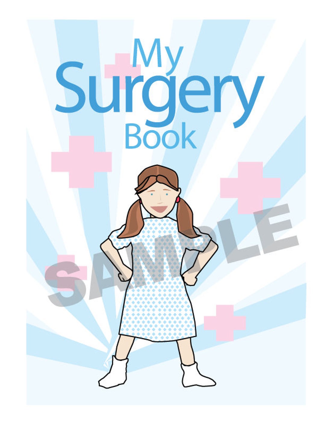 CUSTOMIZABLE Surgery Book for Children (girl Style A) - Incl Color ...