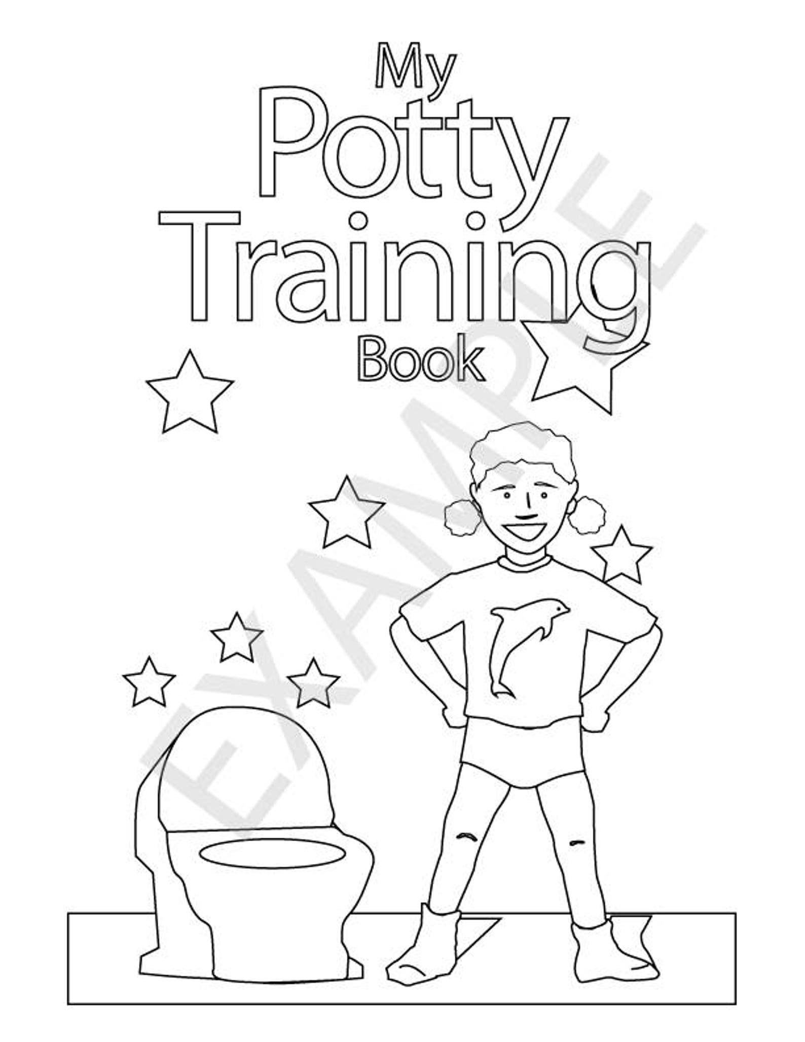 CUSTOMIZABLE Potty Training Book for Children girl Style B Incl Color ...