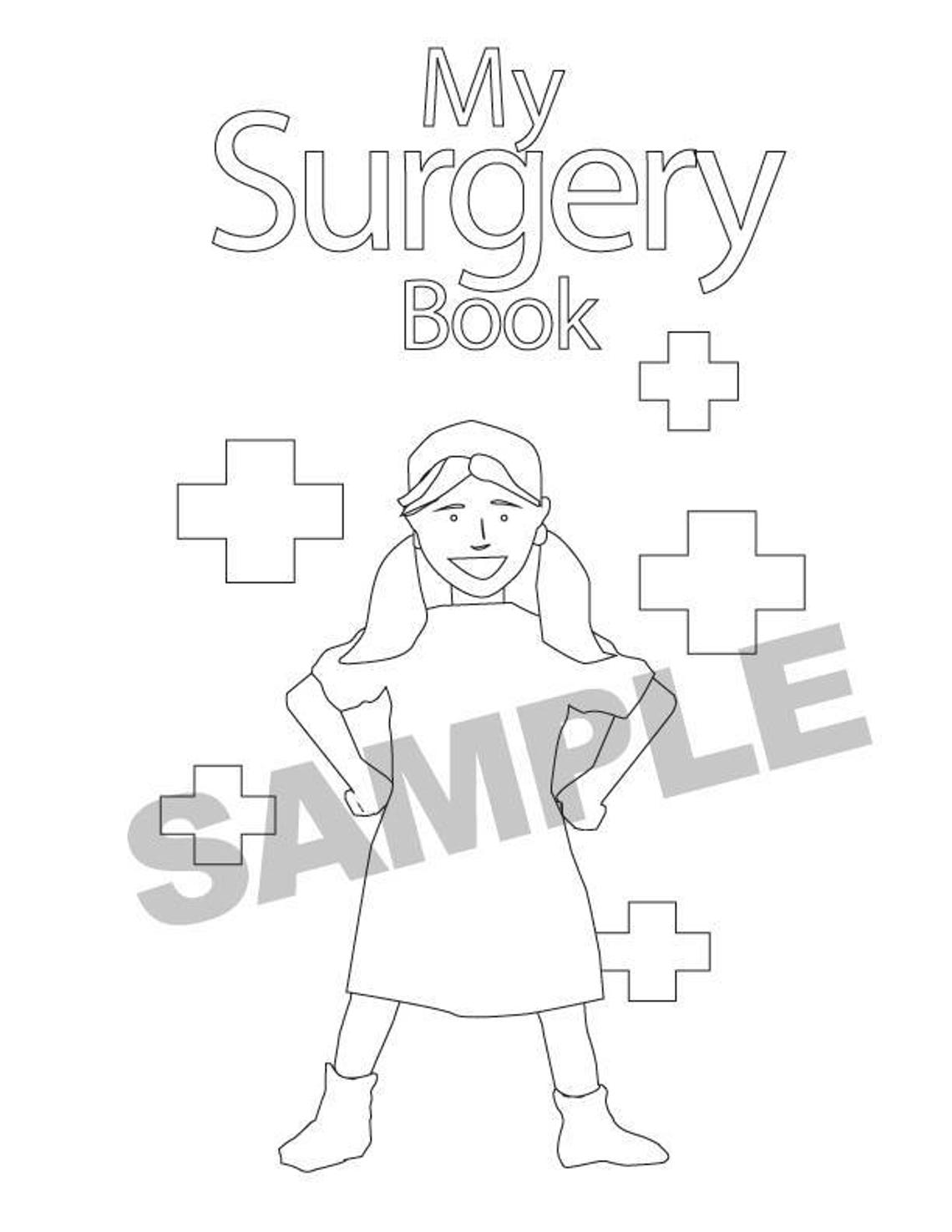 CUSTOMIZABLE Surgery Book for Children (girl Style C) - Incl Color ...