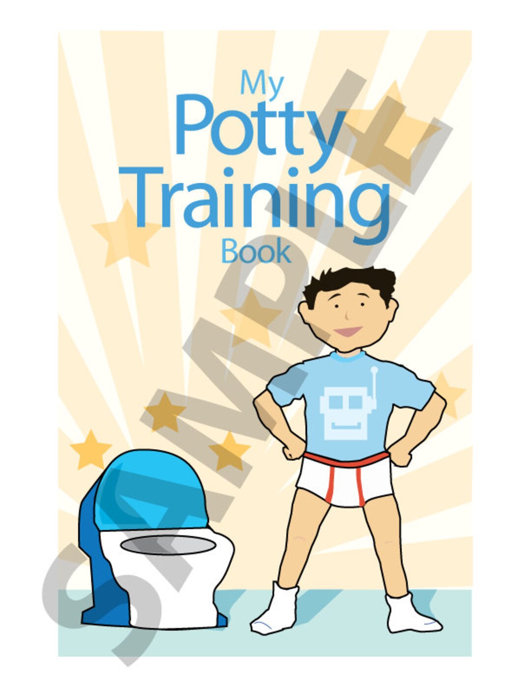 CUSTOMIZABLE Potty Training Book for Children (boy Style D) - Incl ...