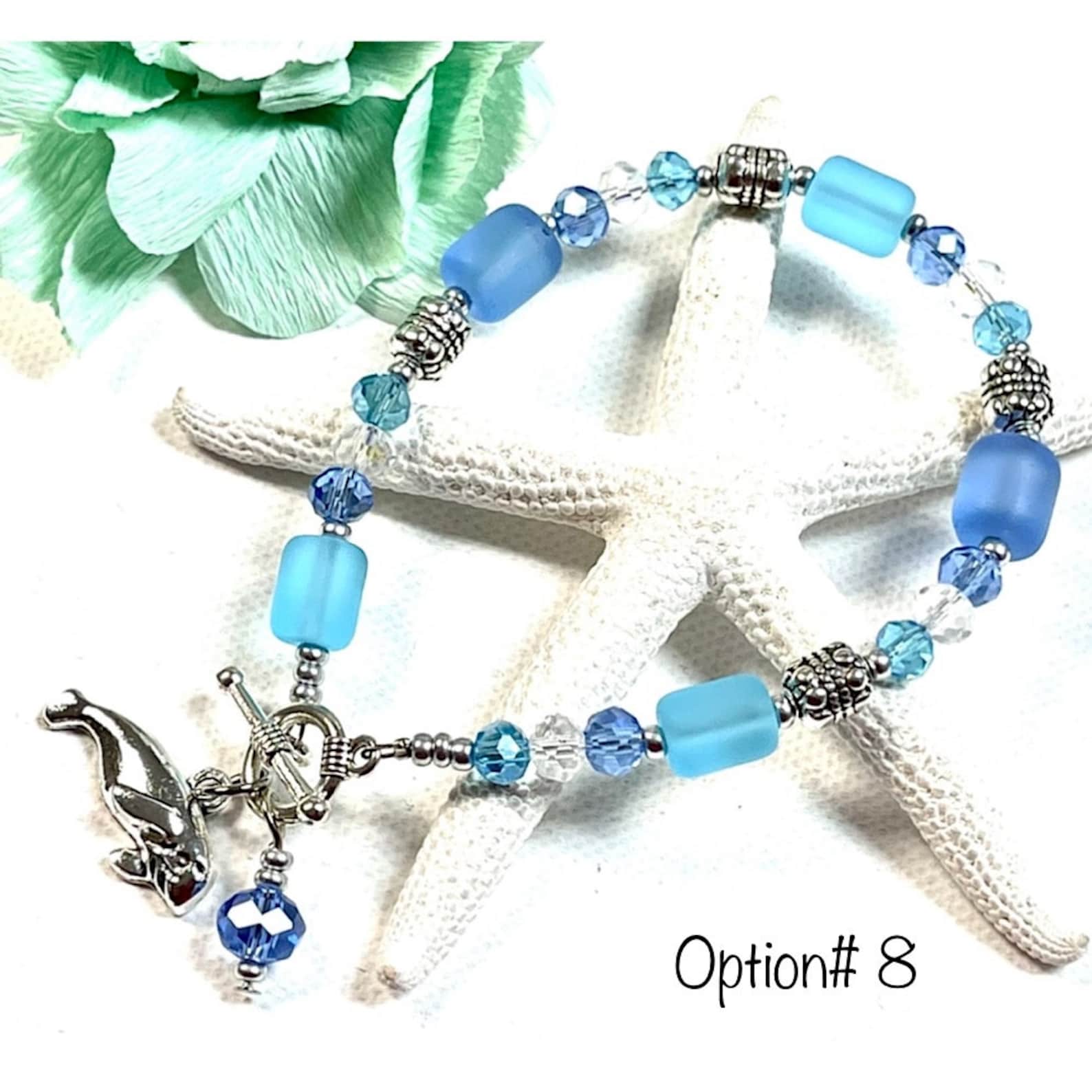 Sea Glass Manatee Bracelet, Manatee Bracelet, Manatee Jewelry, Nautical ...