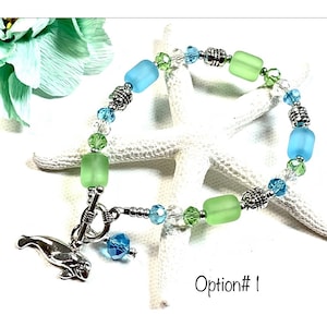 Sea Glass Manatee Bracelet, Manatee Bracelet, Manatee Jewelry, Nautical ...