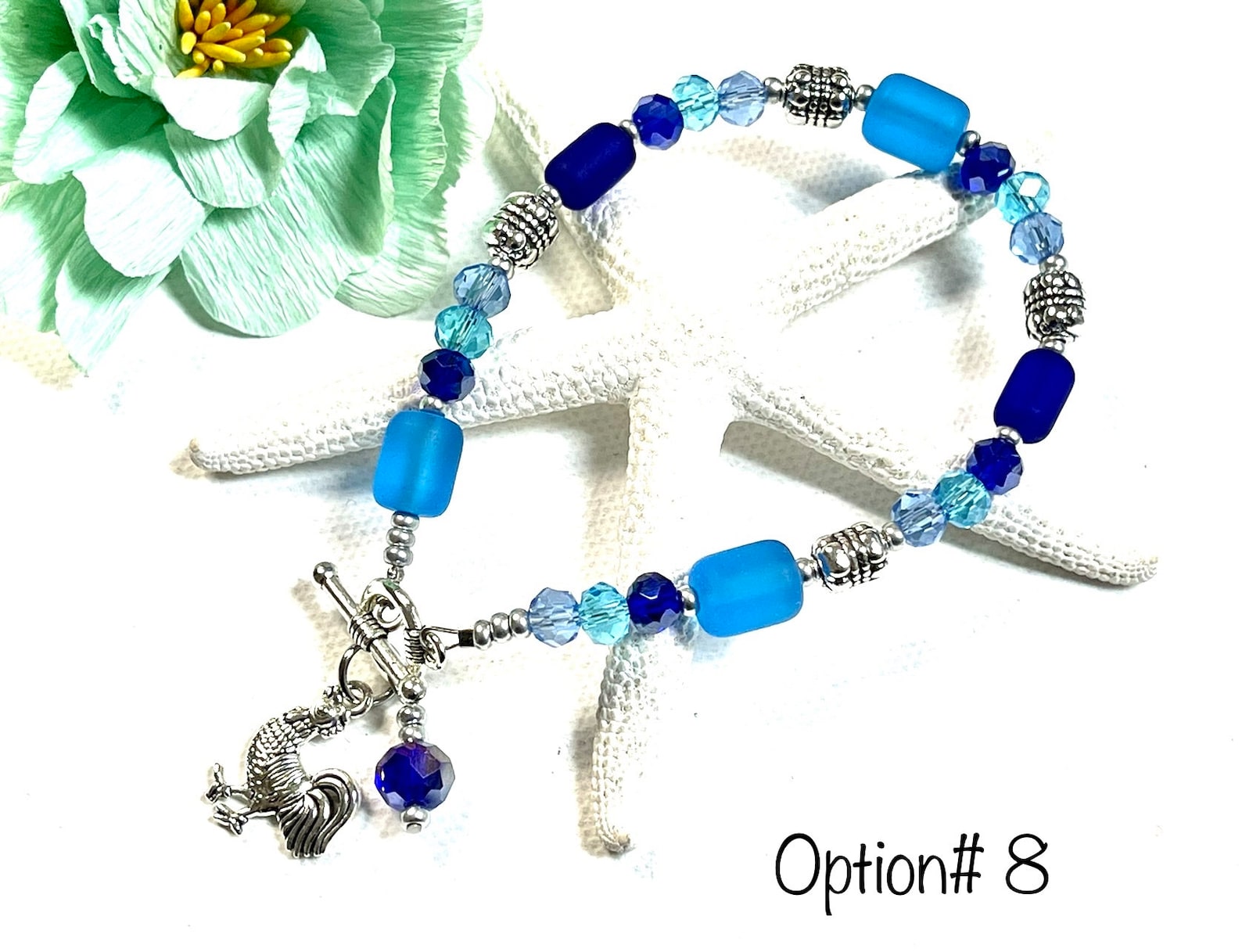 Sea Glass Rooster Bracelet, Key West Rooster Bracelet , Rooster Jewelry ...