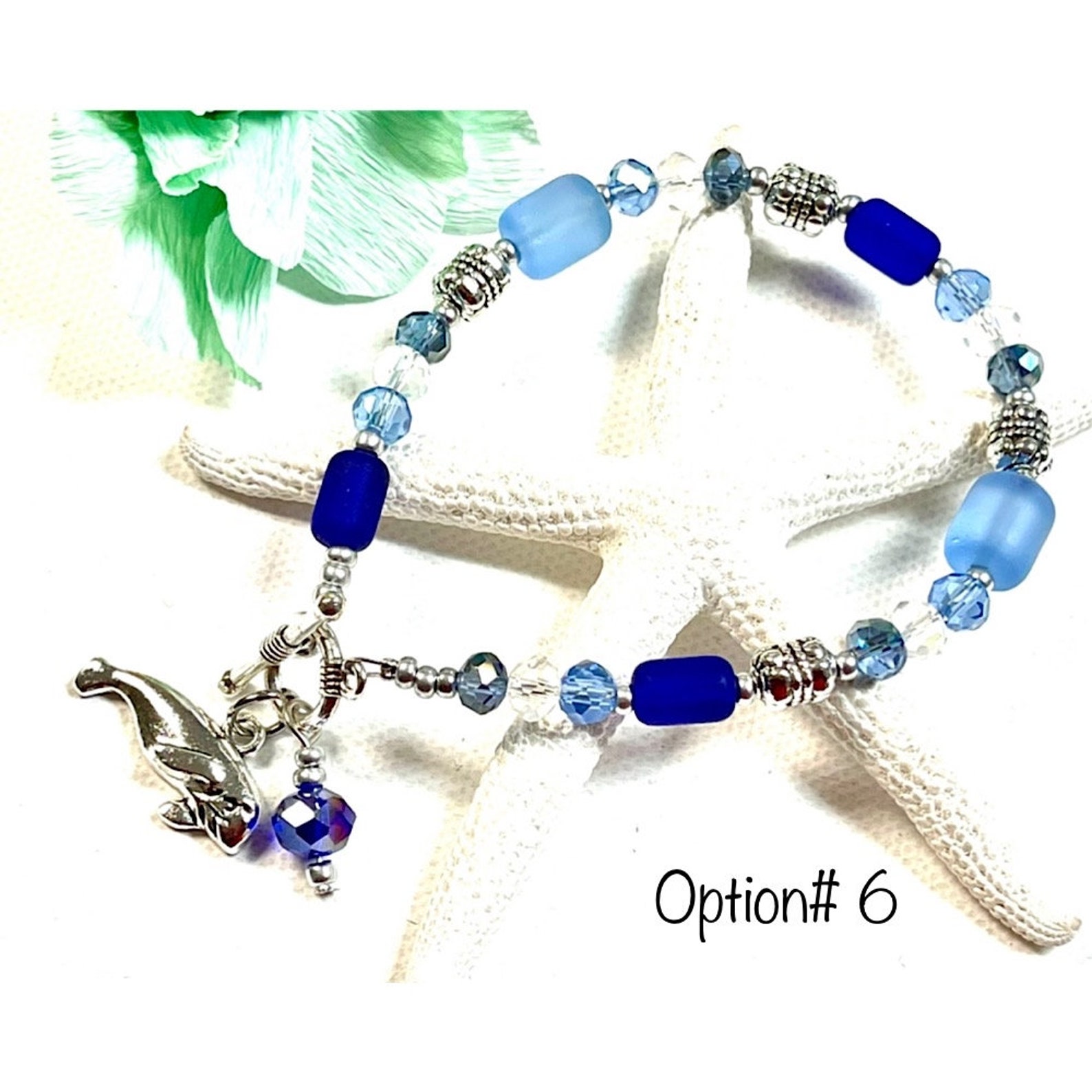 Sea Glass Manatee Bracelet, Manatee Bracelet, Manatee Jewelry, Nautical ...
