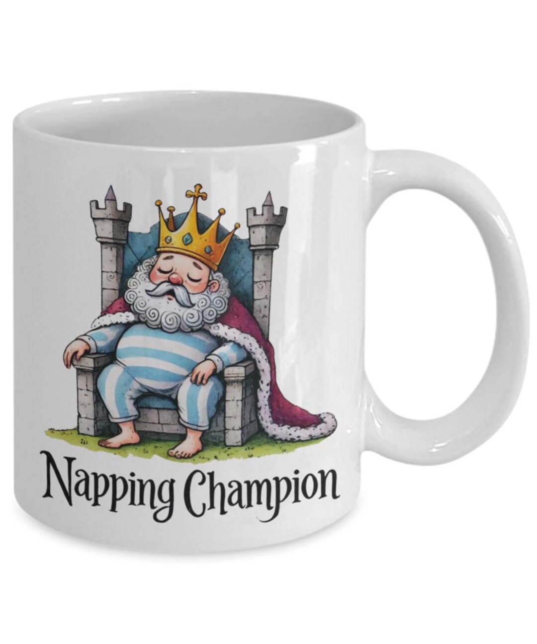 Napping Champion Coffee Mug Funny Sleep King Cup Lazy Day Gift Quirky ...
