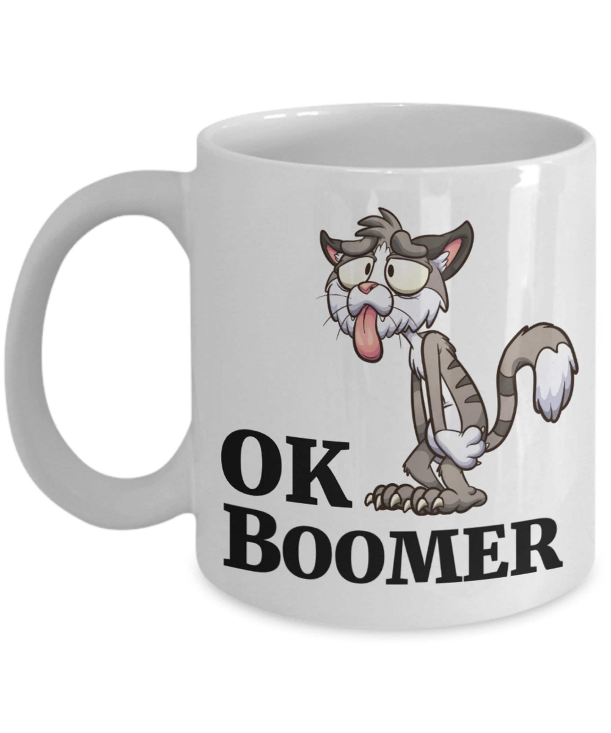 Ok Boomer Funny Cat Millennials Gen Z Coffee Mug Gift | Etsy