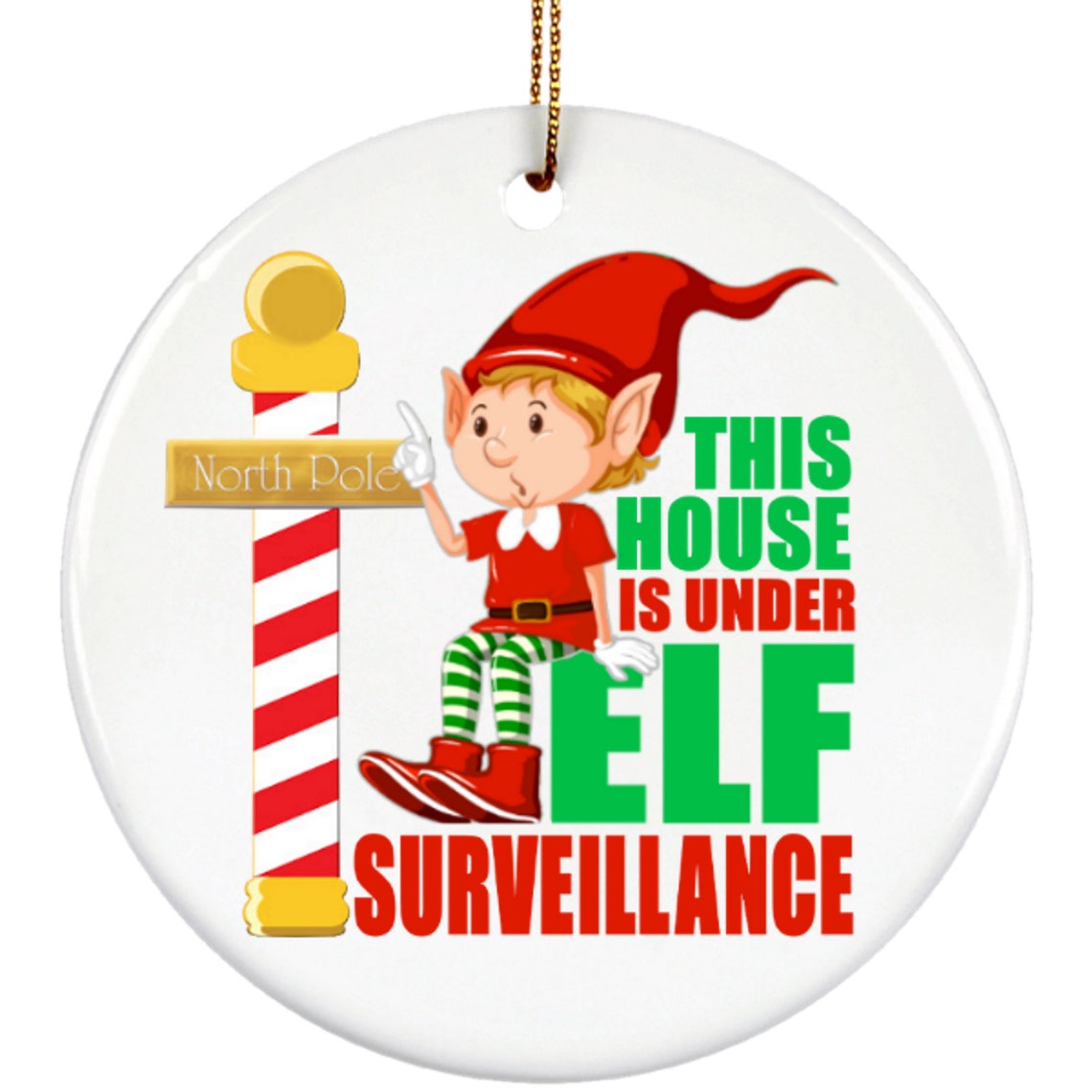 Christmas Shelf Elf This House is Under Elf Surveillance 3 - Etsy