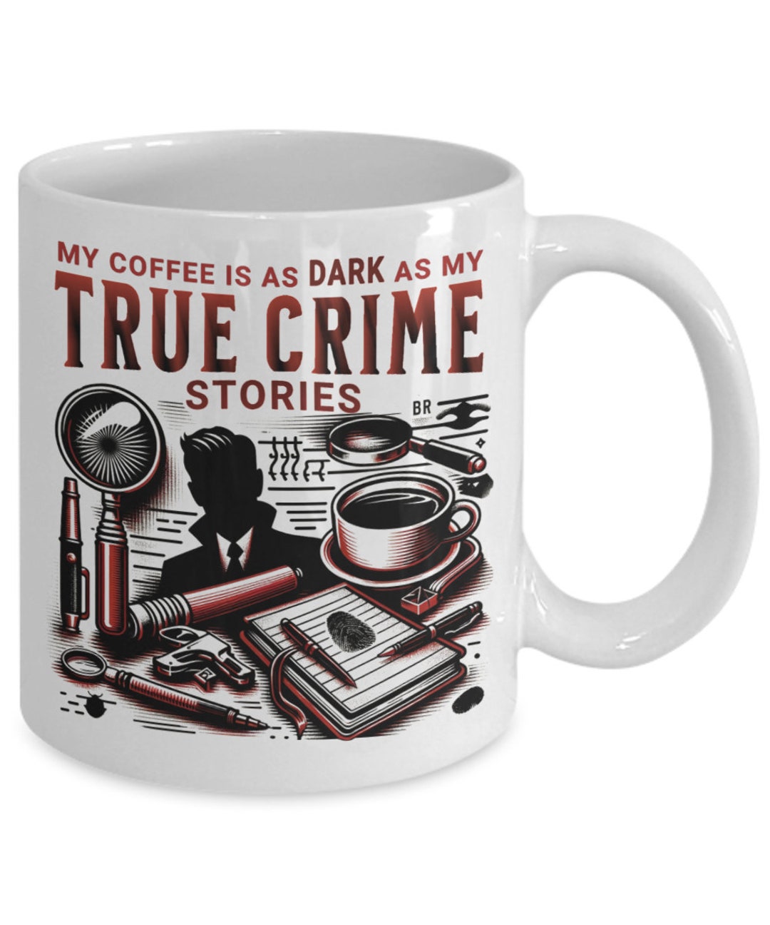 Vintage Noir Detective Mug True Crime Coffee Cup for Mystery - Etsy