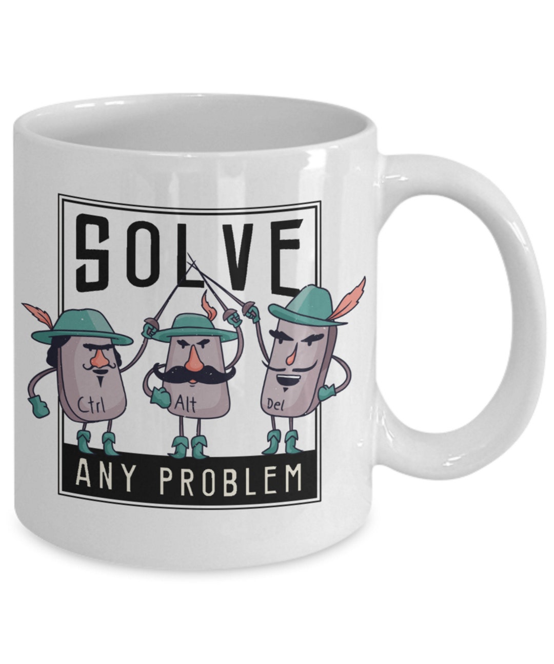 Computer Repair Technician Mug Solve Any Problem Ctrl Alt Del Key ...