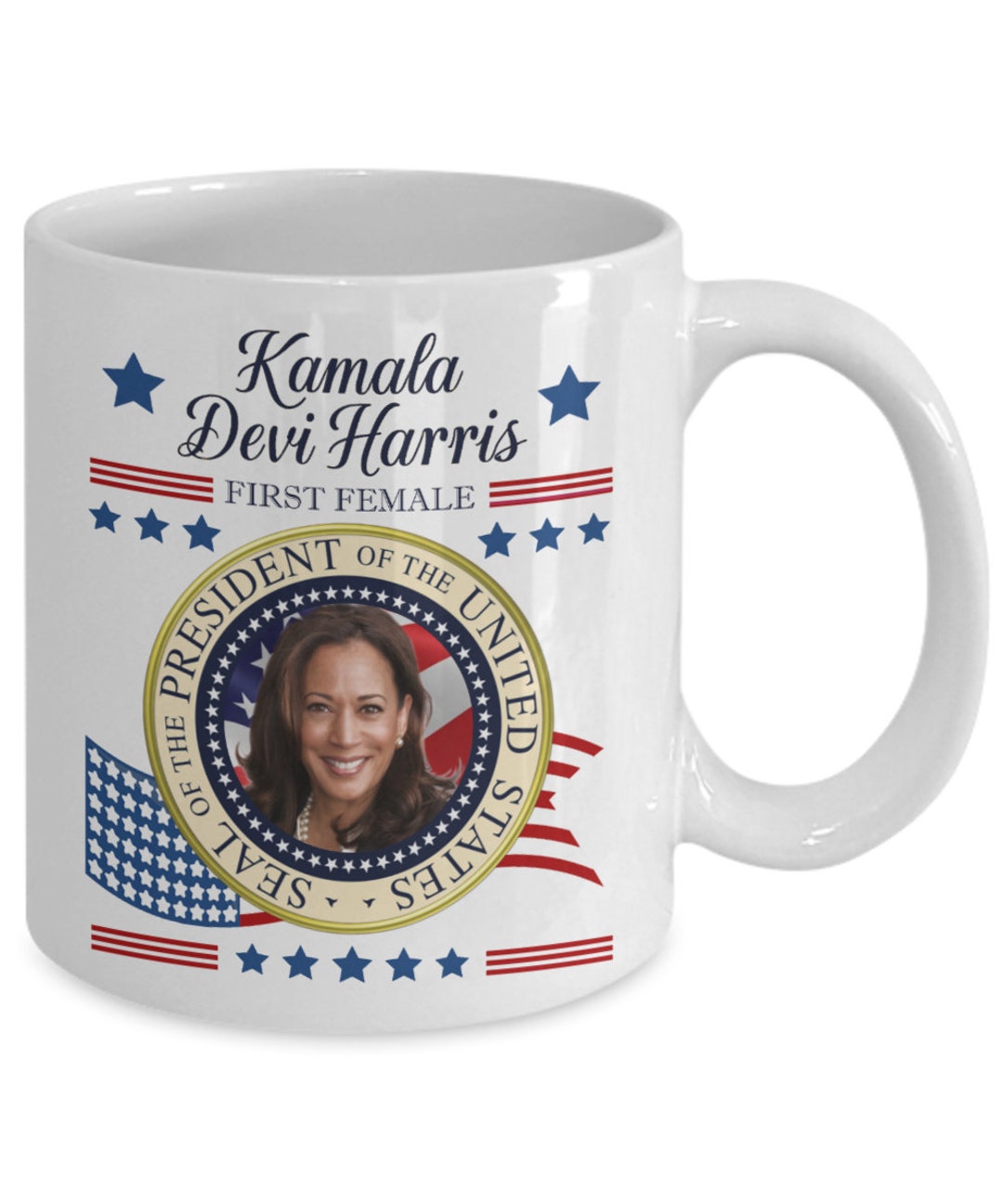 Kamala Harris Coffee Mug First Female President Presidential Seal ...