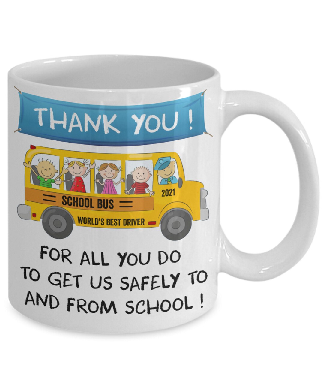 School Bus Driver Gift Thank You Appreciation Coffee Mug World's Best ...