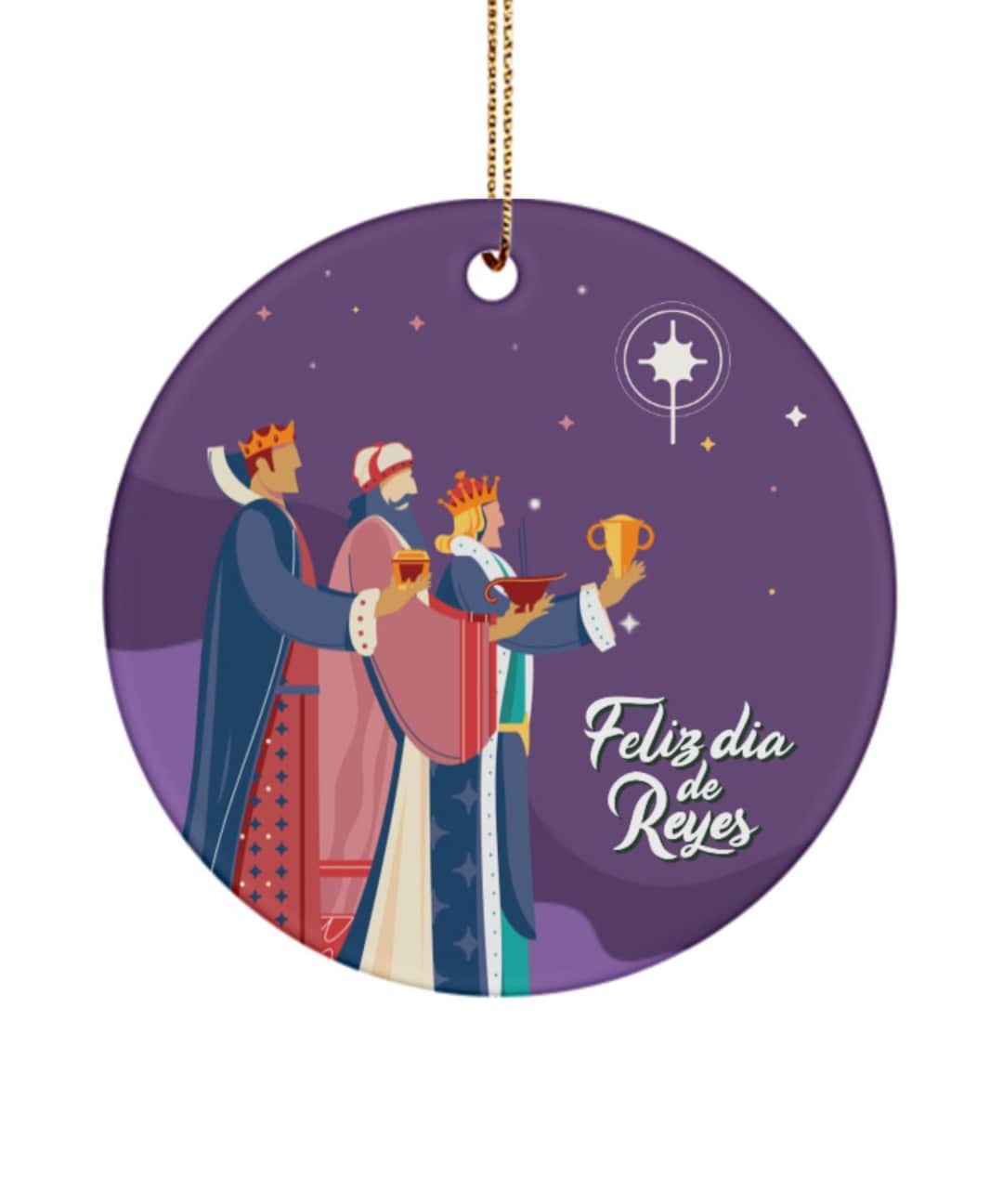 Feliz Dia De Reyes Three Kings Epiphany 3 Inch Ornament With Gift Box ...