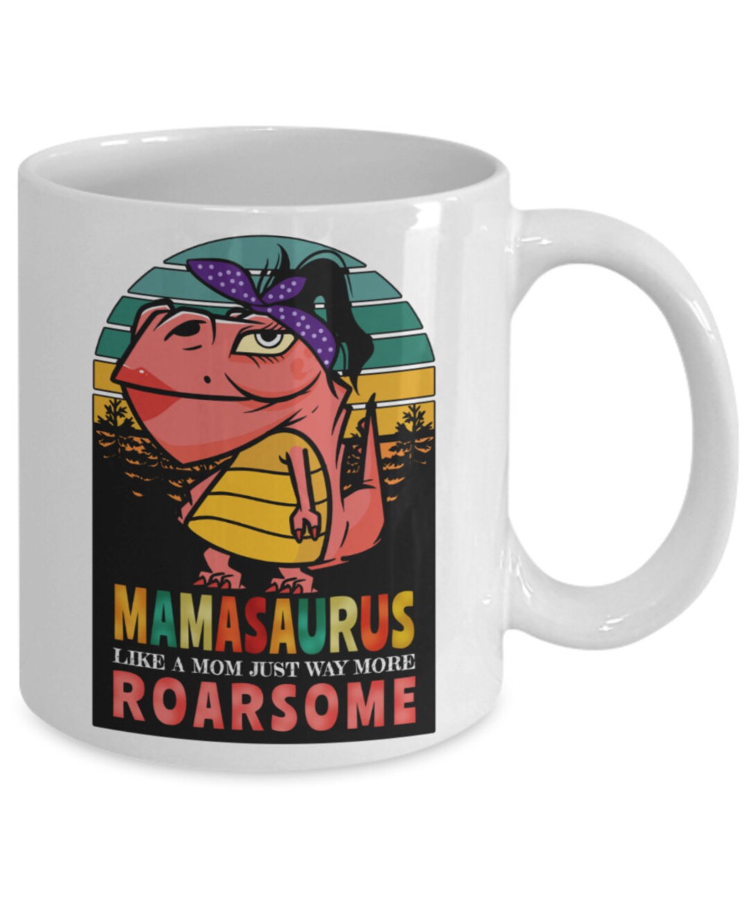 T-rex Dinosaur Mug Mamasaurus Like A Mom Coffee Mug Funny - Etsy