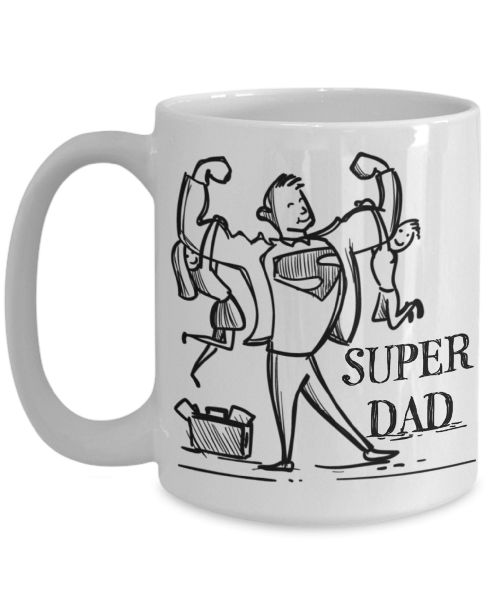 Dad Mug Super Dad Coffee Mug Father's Day Birthday | Etsy