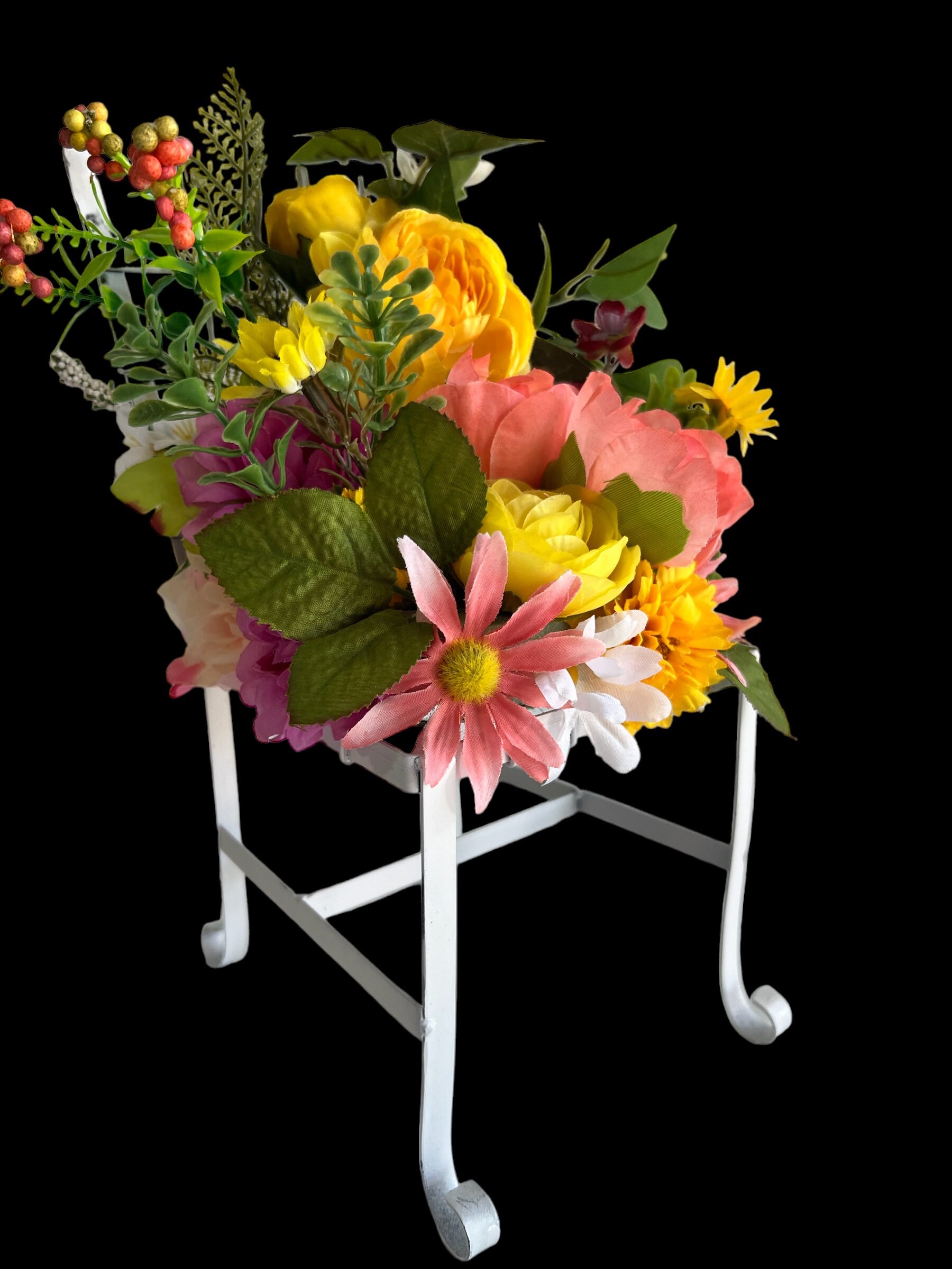 Miniature Chair Floral Centerpiece, Spring Decor - Etsy