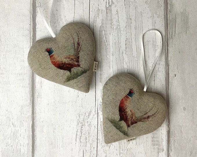 Hanging Heart - Pheasants - Pheasant - Decorations - Nature - Gifts - Etsy UK