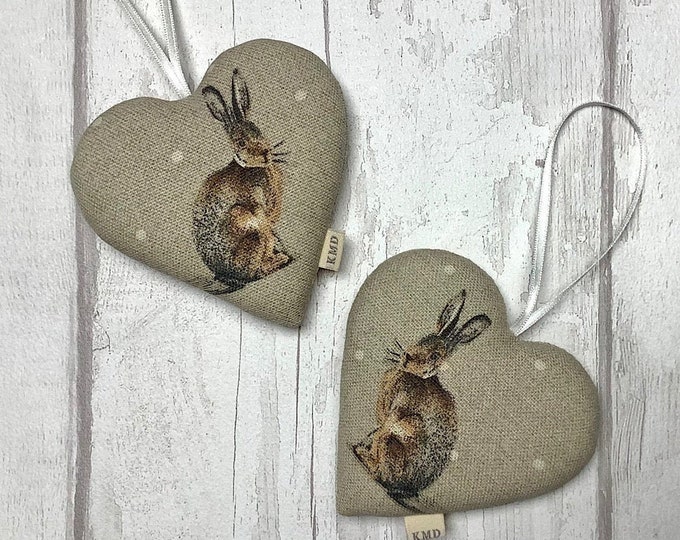 Hanging Heart Hare Hares Decorations Nature Gifts - Etsy