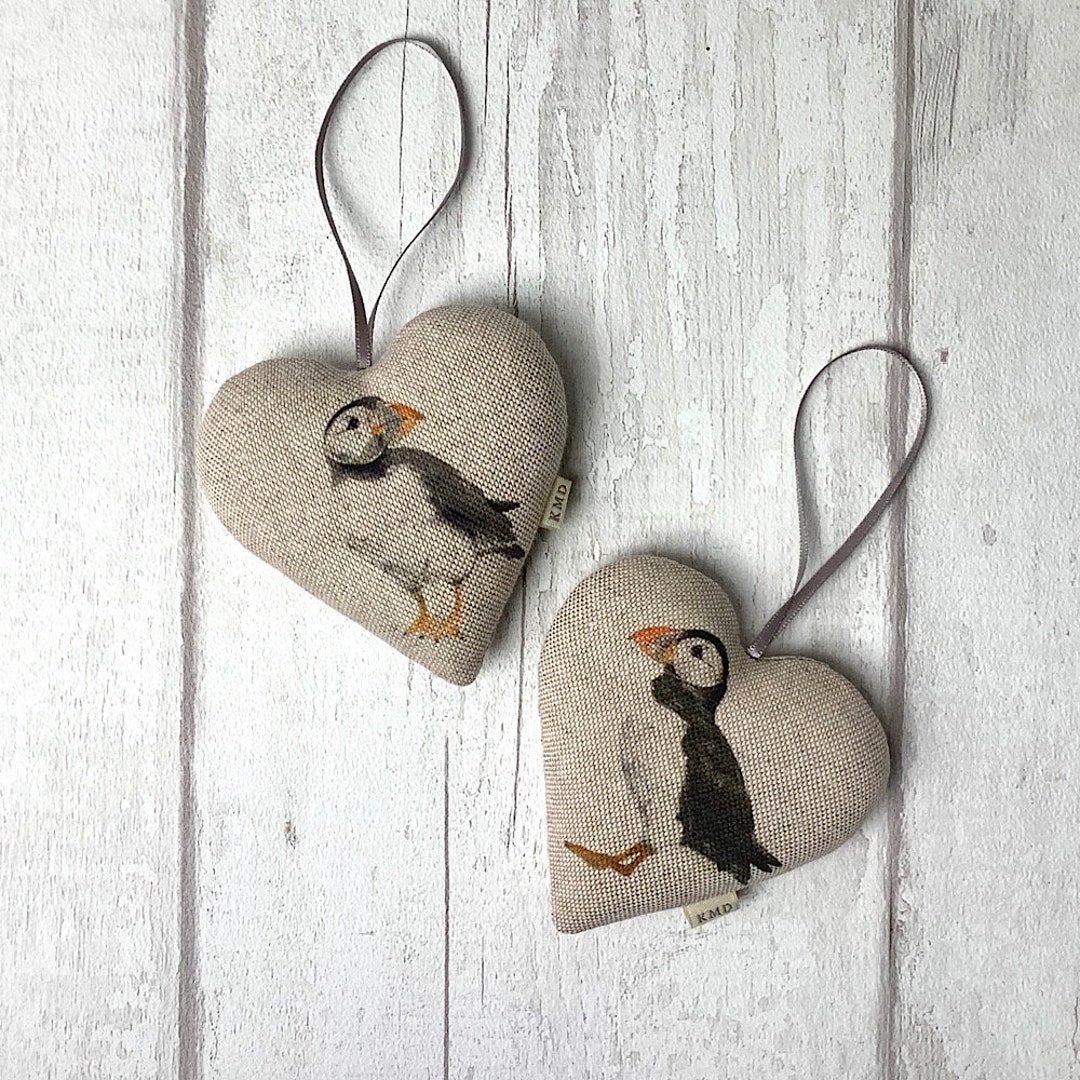 Hanging Heart - Puffins - Puffin - Decorations - Nature - Gifts - Etsy