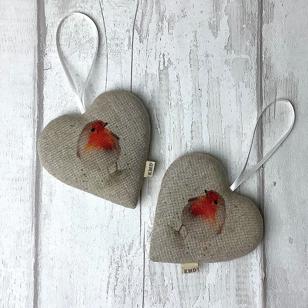 Hanging Heart - Red Robin - Decorations - Nature - Gifts - Etsy UK