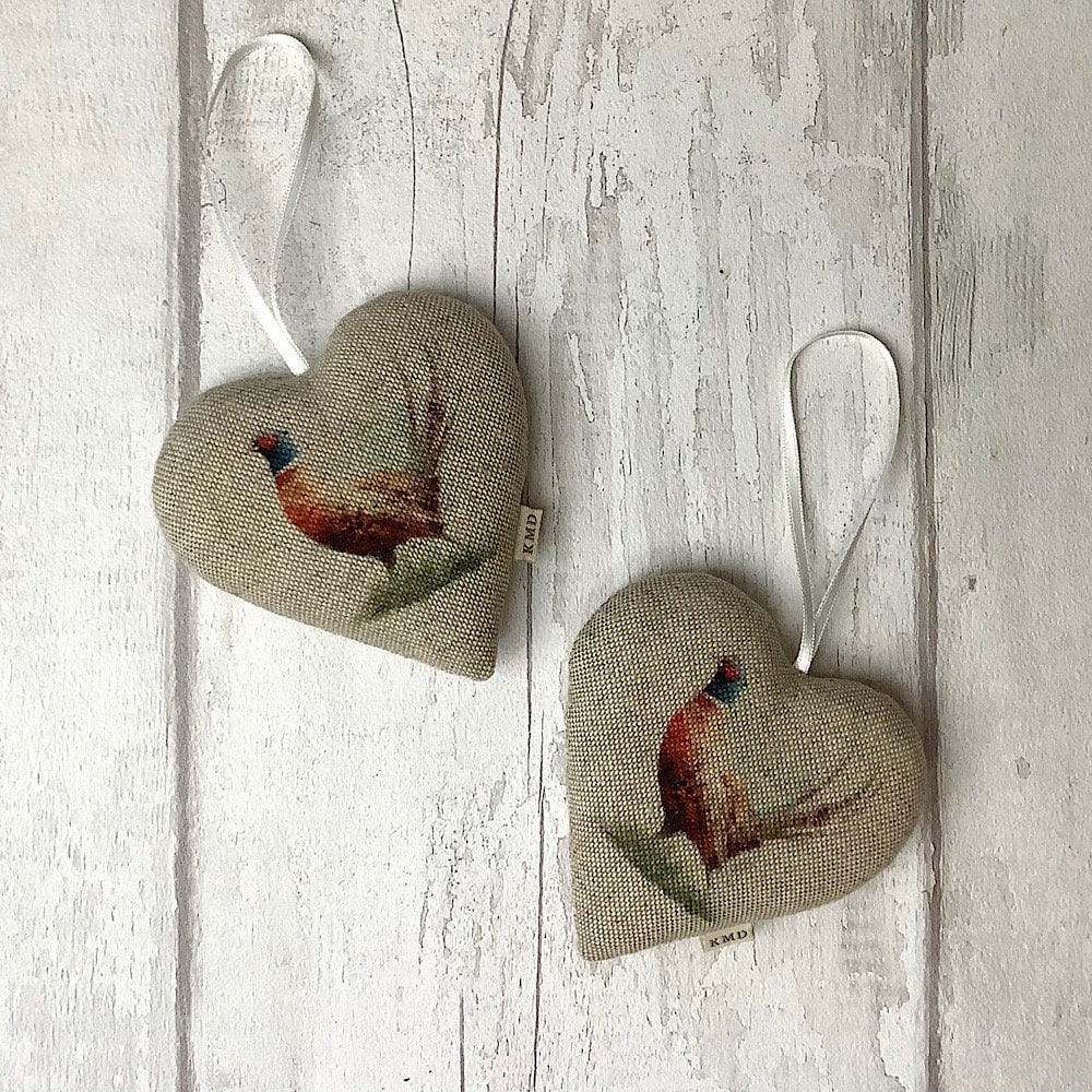 Hanging Heart Pheasants Pheasant Decorations Nature | Etsy