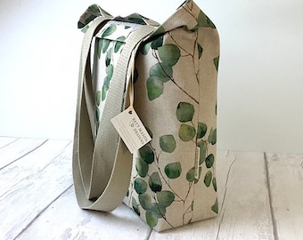 Long Handled Tote Bag - Floral - Blue or Red - Etsy