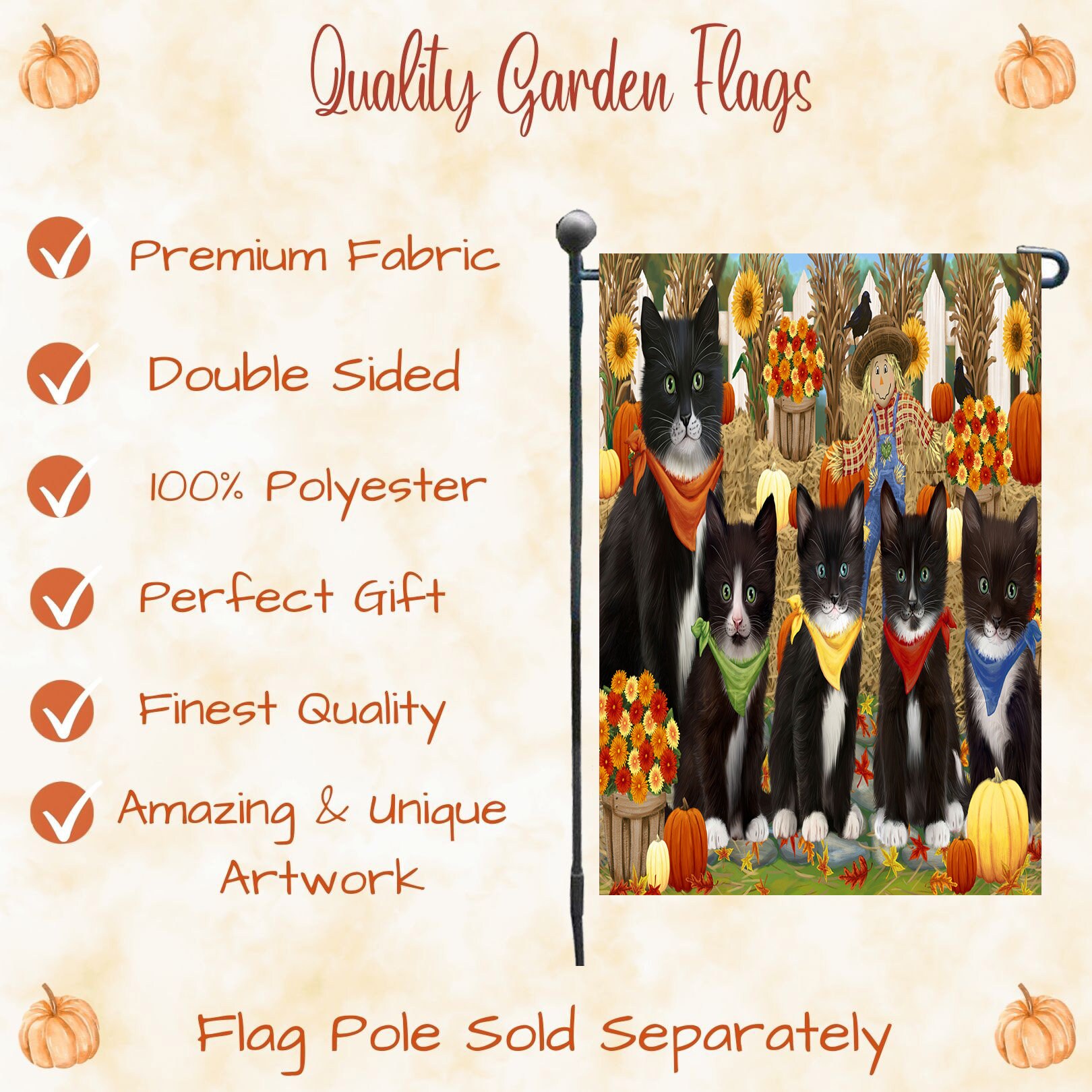 Tuxedo Cat Garden Flags Double Sided Yard Spring Decorative - Etsy