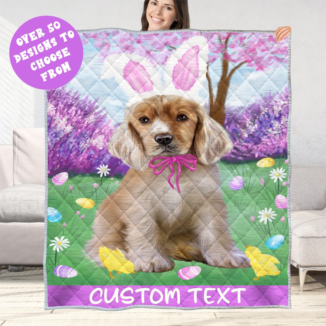 Cocker Spaniel Dog Quilt Warm Bed Coverlet Bedspread Soft - Etsy