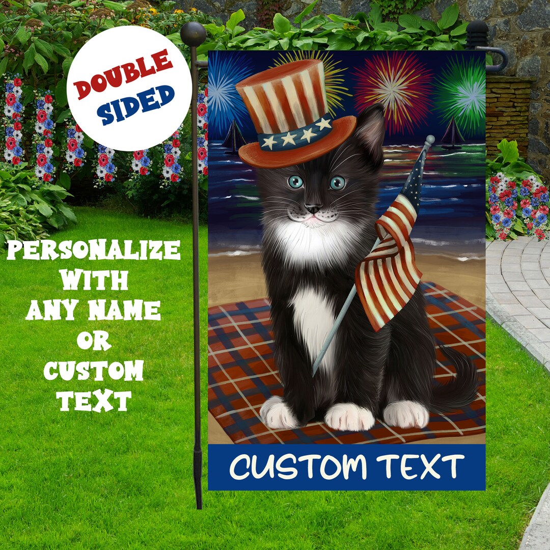 Tuxedo Cat Garden Flags Double Sided Yard Spring Decorative ...