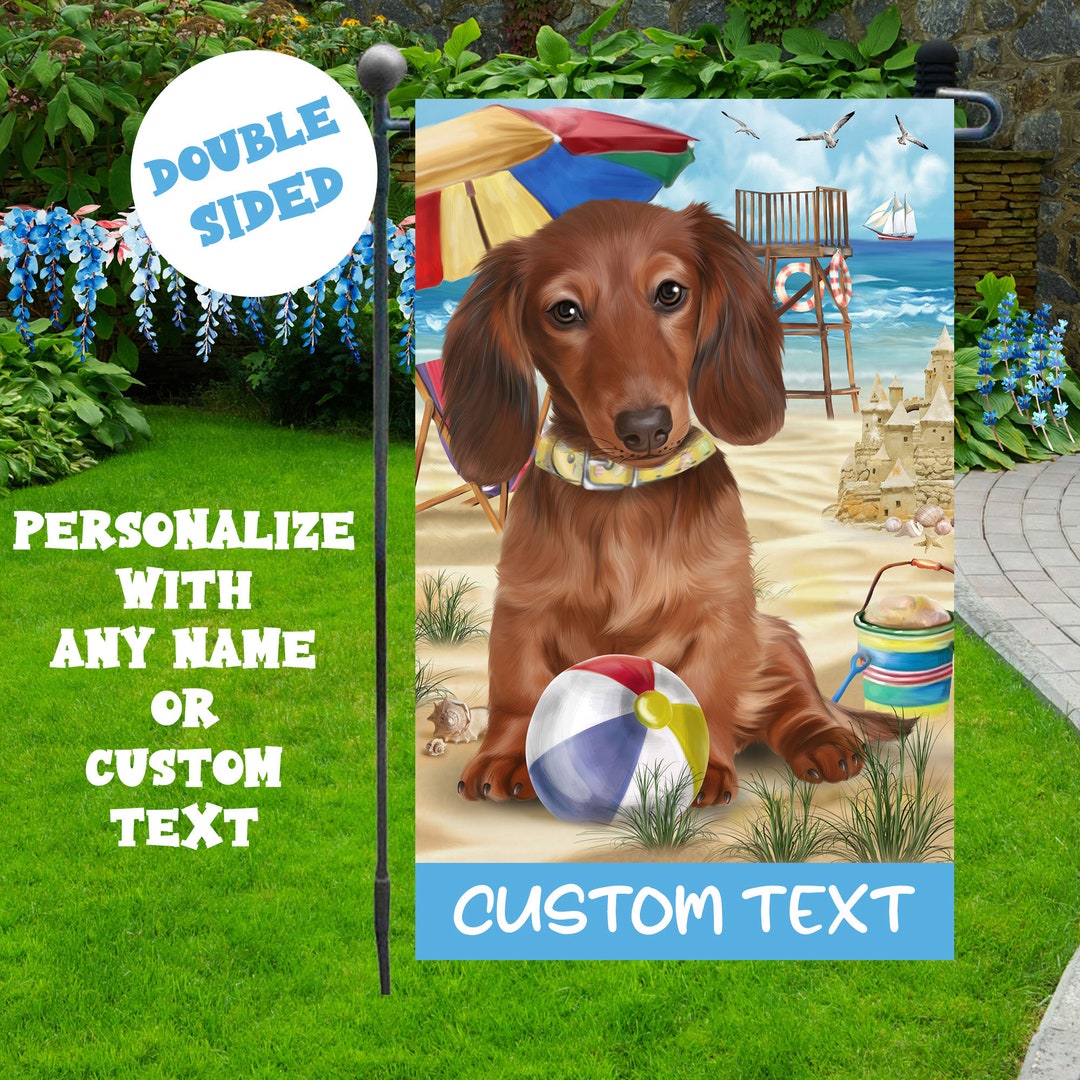 Dachshund Dog Garden Flags Double Sided Yard Spring Decorative ...