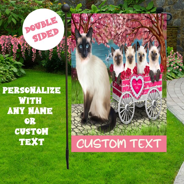 Siamese Cat Garden Flag - Etsy