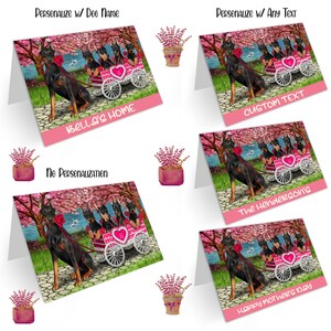 Doberman Pinscher Dog Valentine's Day Greeting Cards Note Cards ...
