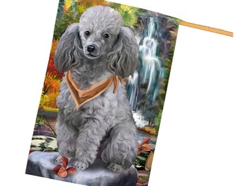 Poodle garden flag | Etsy