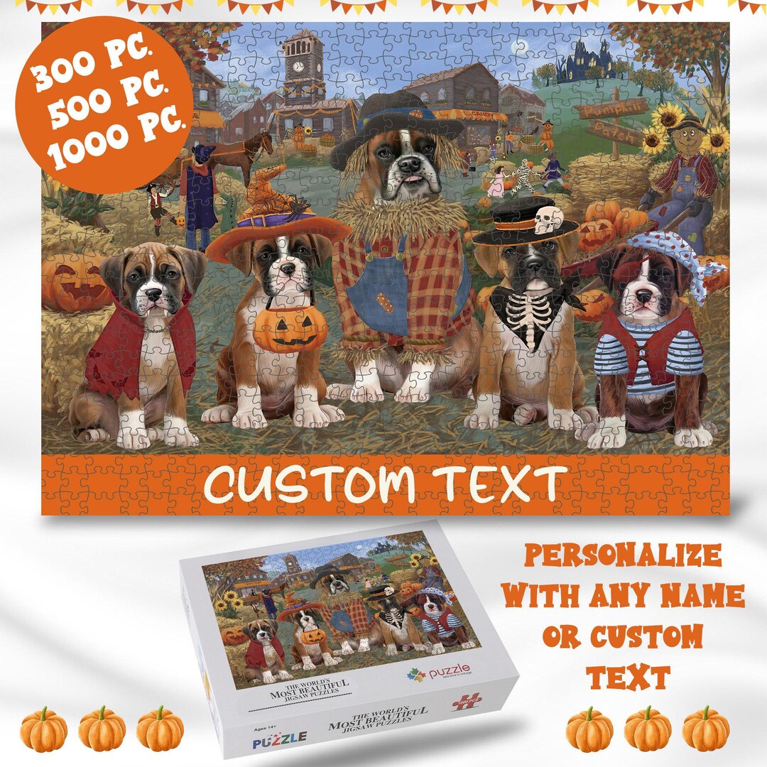 Boxer Dog Jigsaw Puzzle for Adults Animal Printed Interlocking Puzzle ...