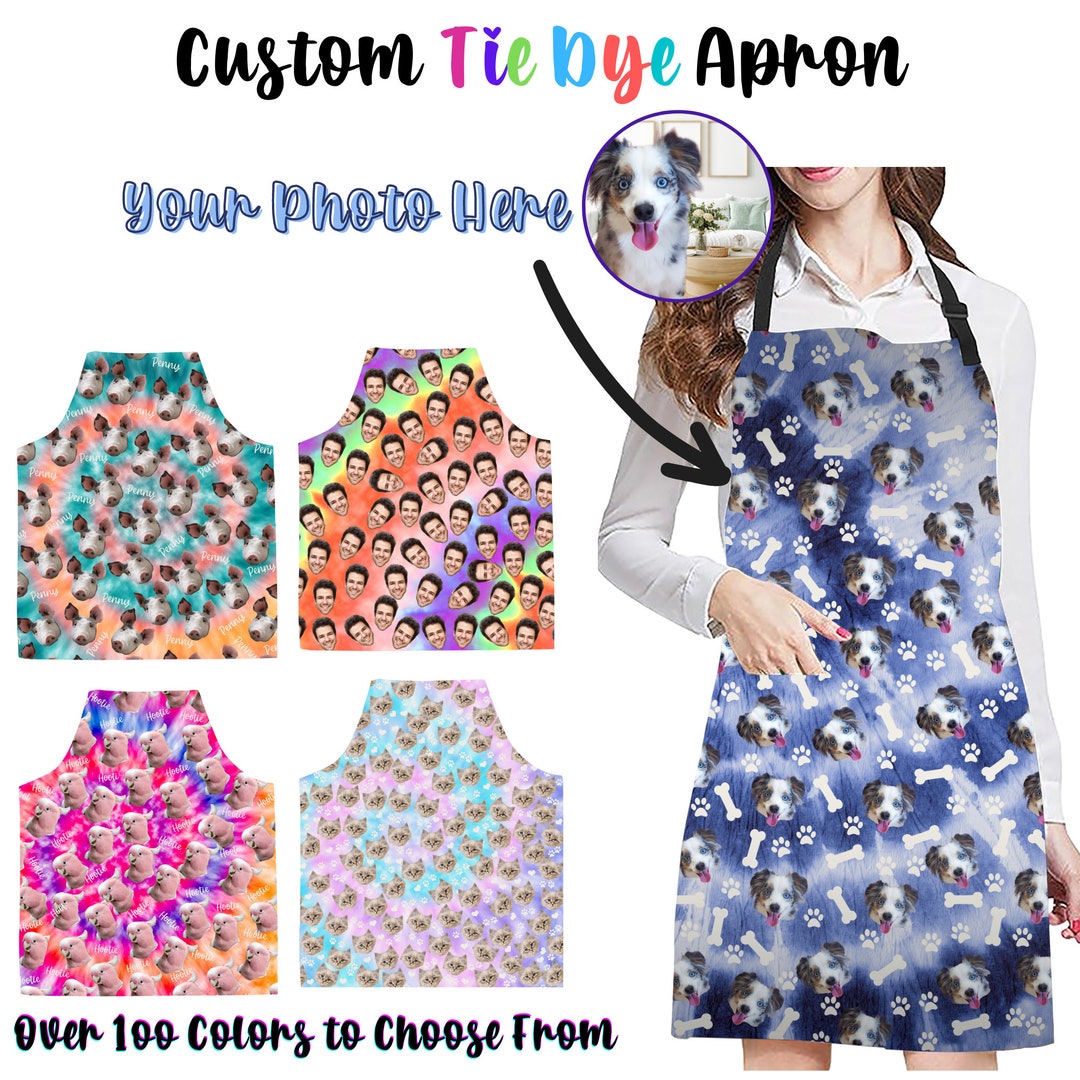 Custom Personalized Dog Portrait Photo Apron Gift for Dog Lovers, Pet ...