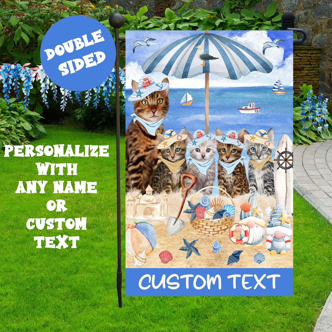 Bengal Cat Garden Flags Double Sided Yard Spring Decorative ...