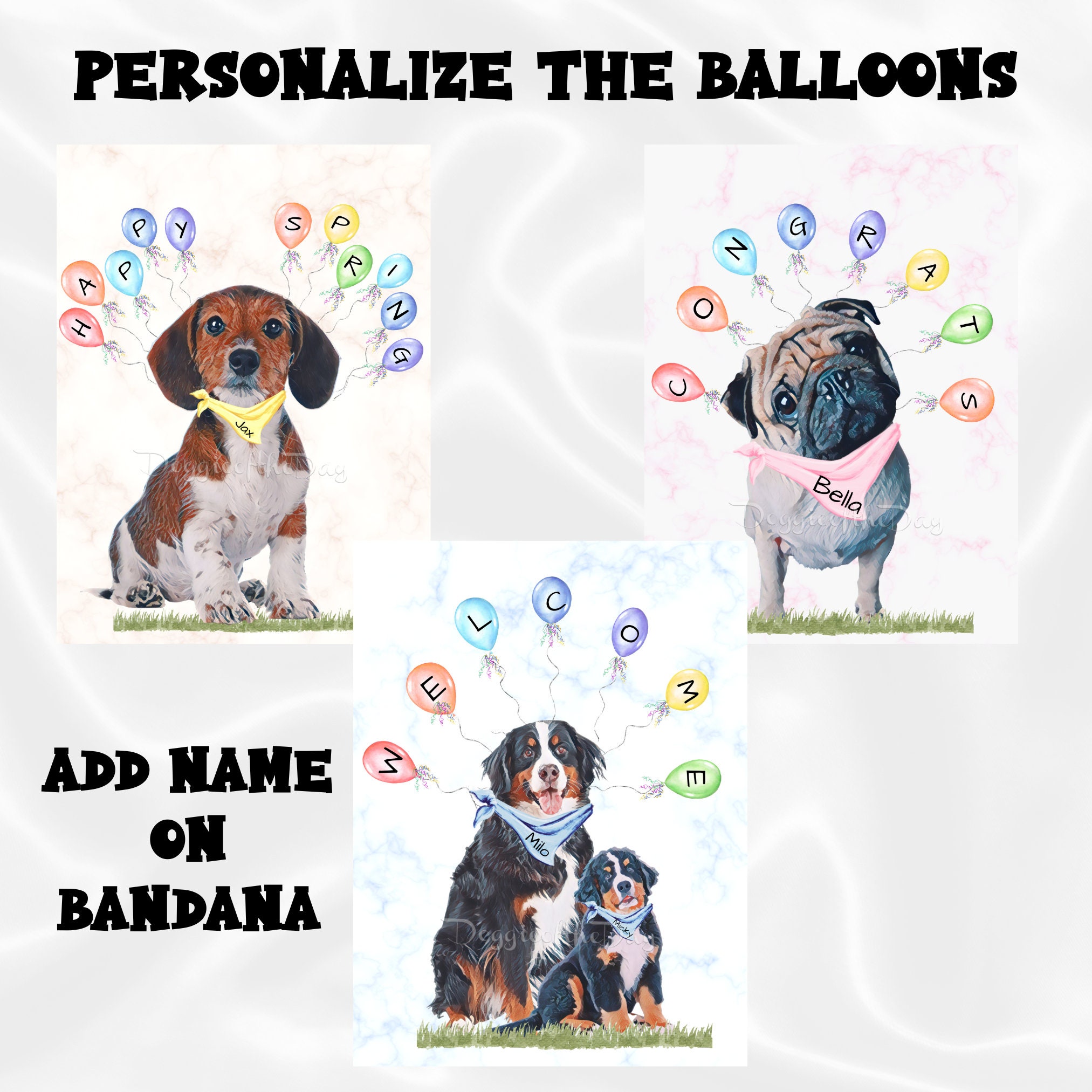 Custom Pet Portraits Customize Your Pet Paintings With - Etsy