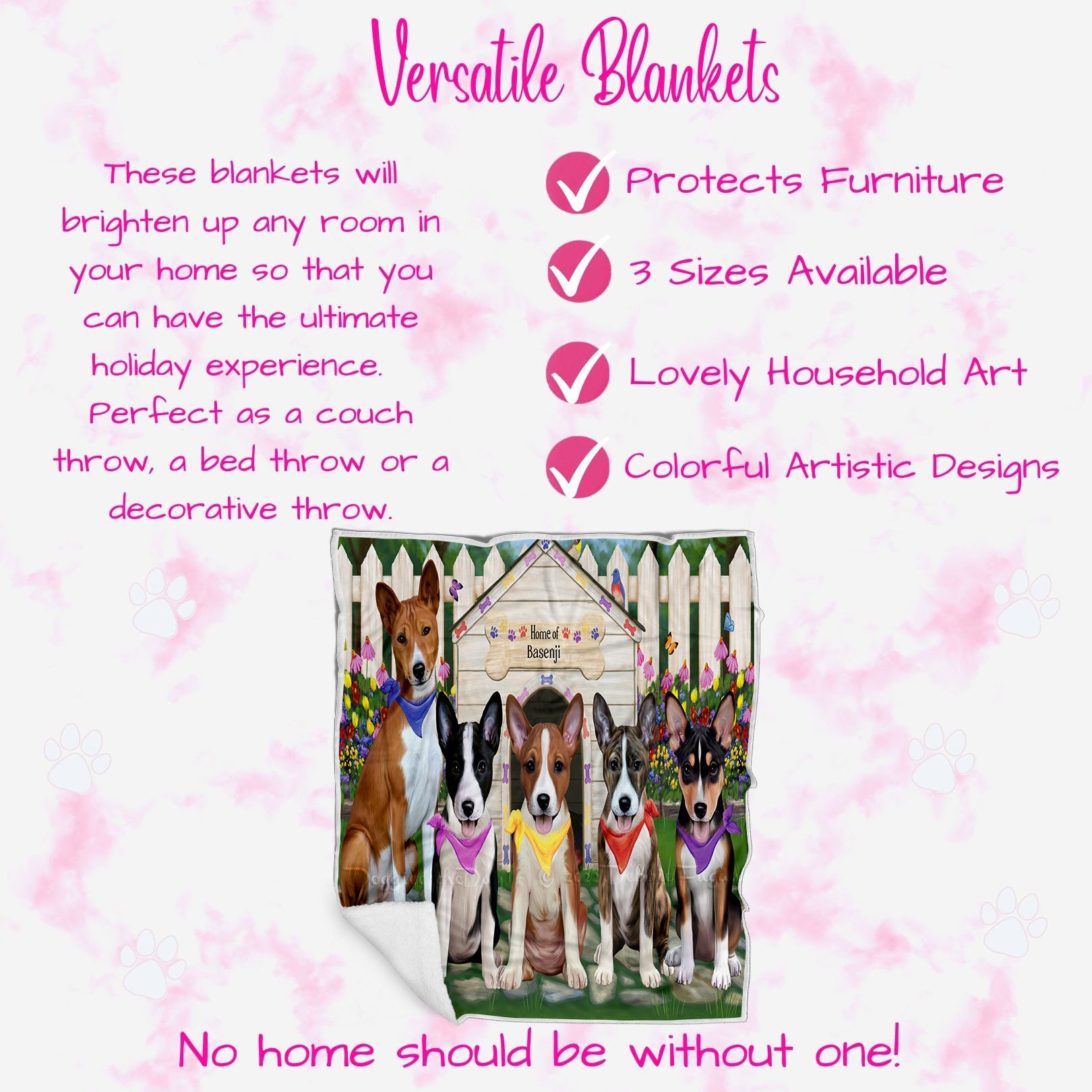 Home & Living Blankets & Throws Quilts Personalized Basenji Photo Quilt ...