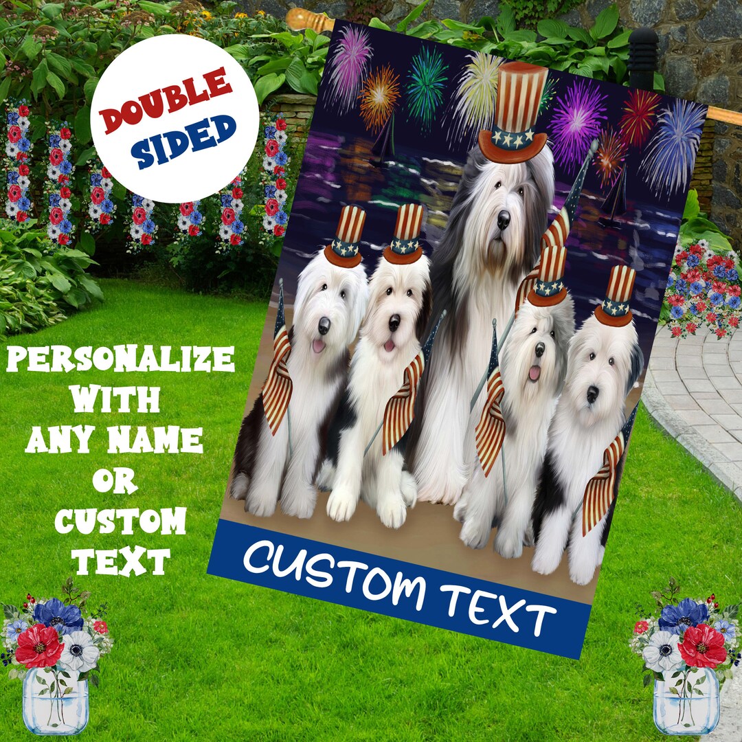 Old English Sheep House Flag Double Sided Home & Garden Decor, Custom ...