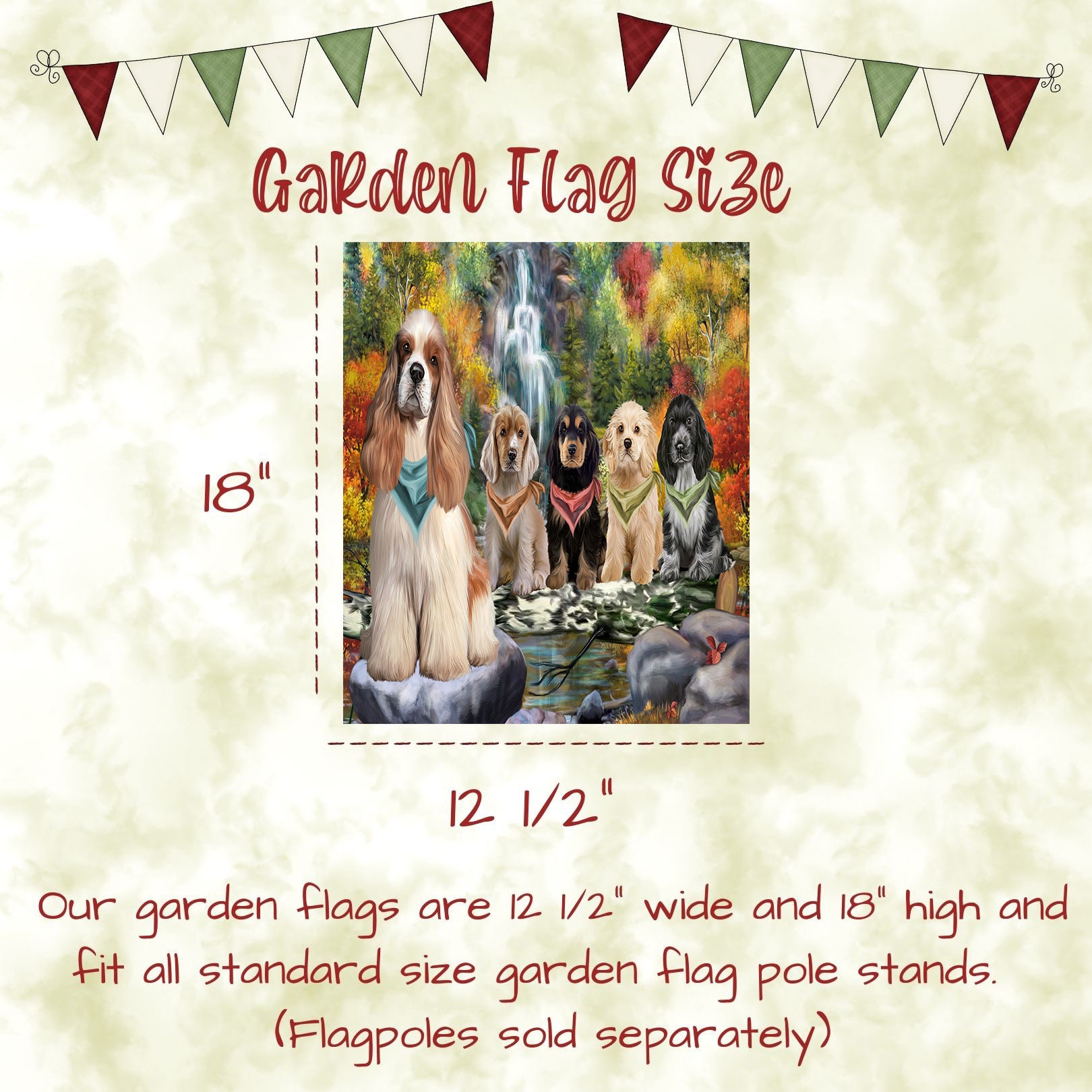 Cocker Spaniel Dog Garden Flags Double Sided Yard Spring - Etsy